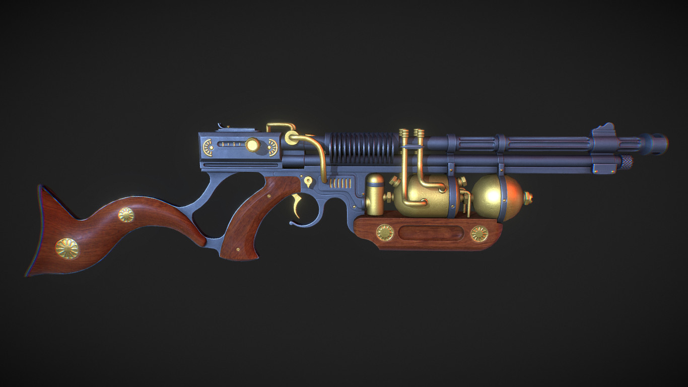 ArtStation - The gun in steampunk style, Yaroslav Yeterskov