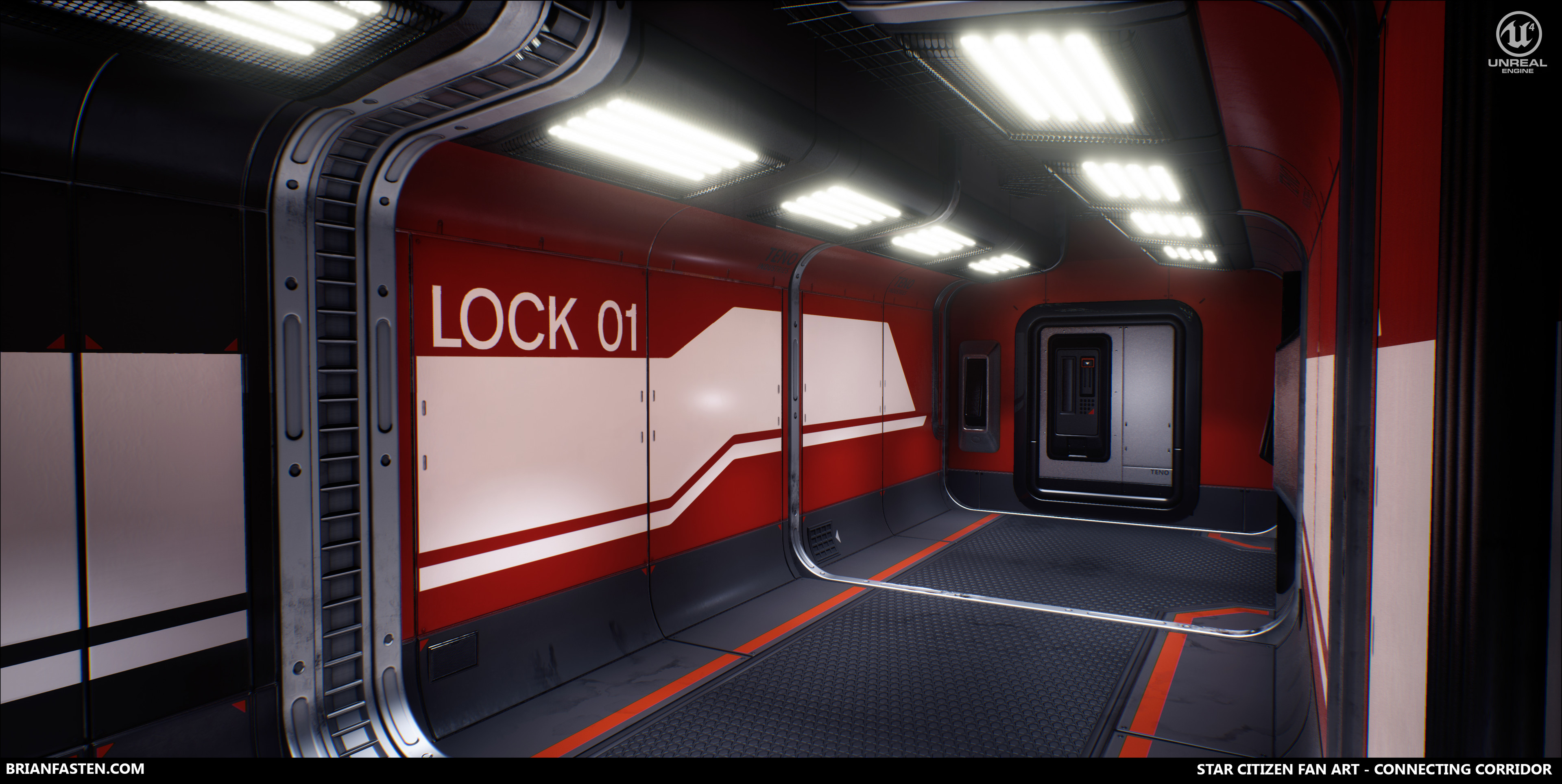 Brian Fasten - Star Citizen Fan Art - Connecting Corridor
