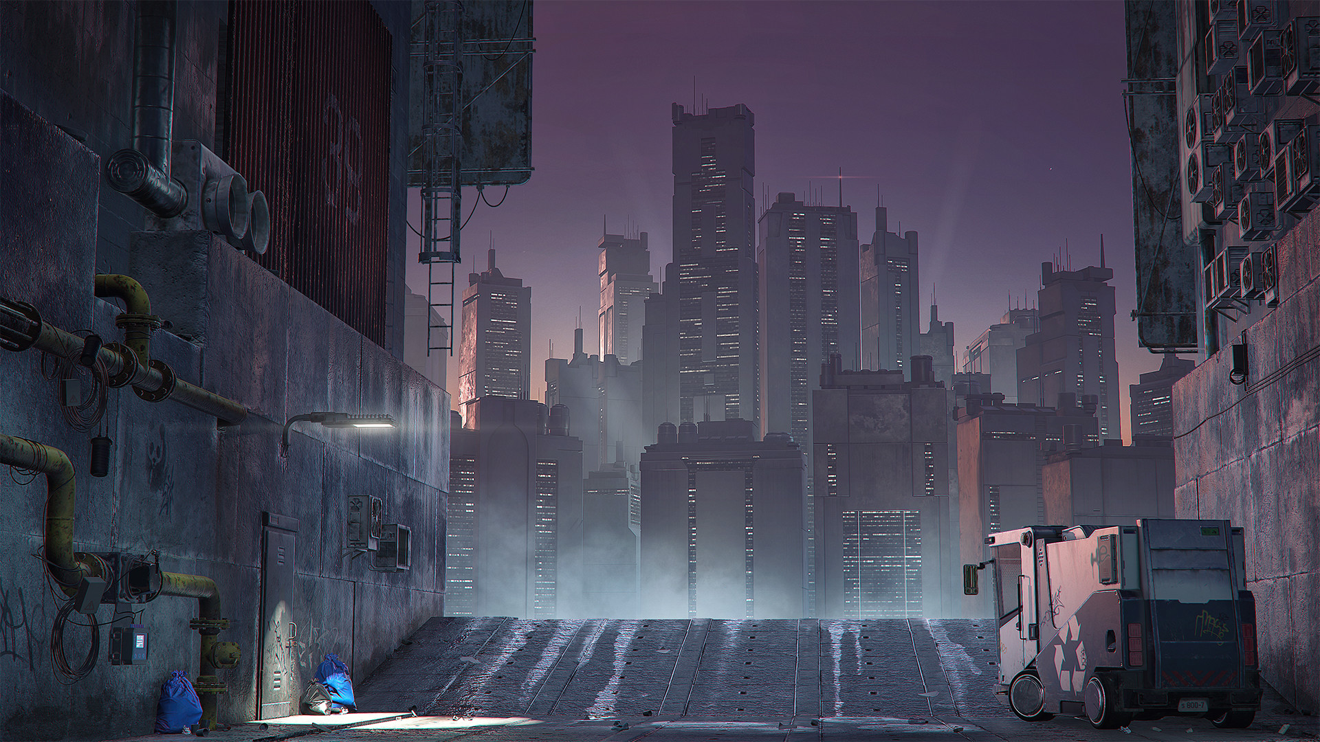 Cyberpunk sunset by Dragos Casian : r/Cyberpunk