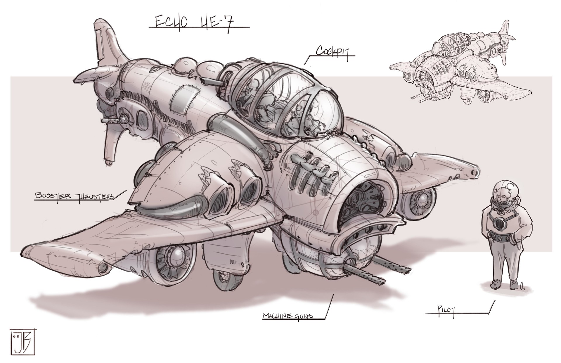ArtStation - Fantasy WW2 Inspired Plane