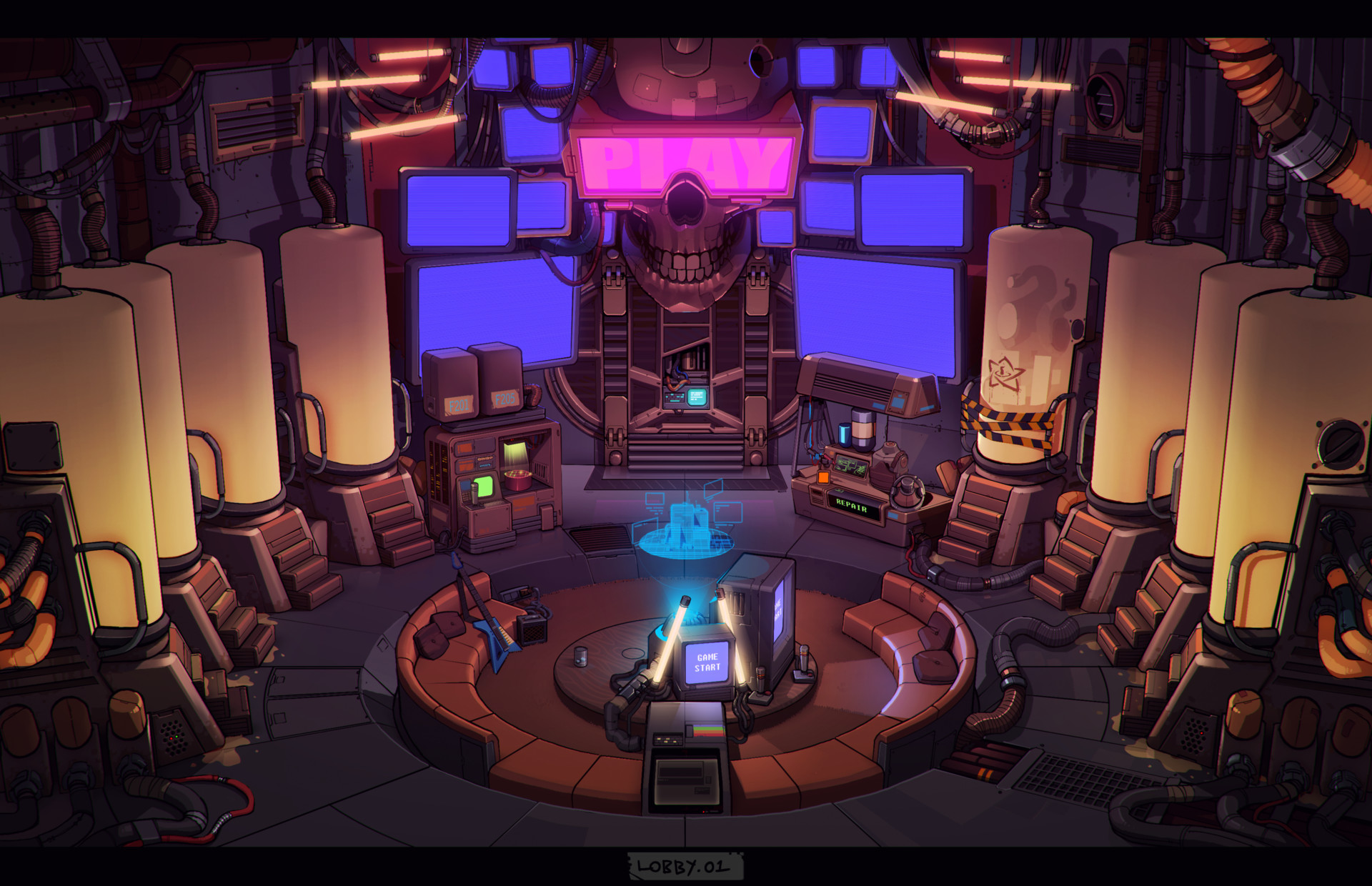 ArtStation - Hero Grinder Lobby Area