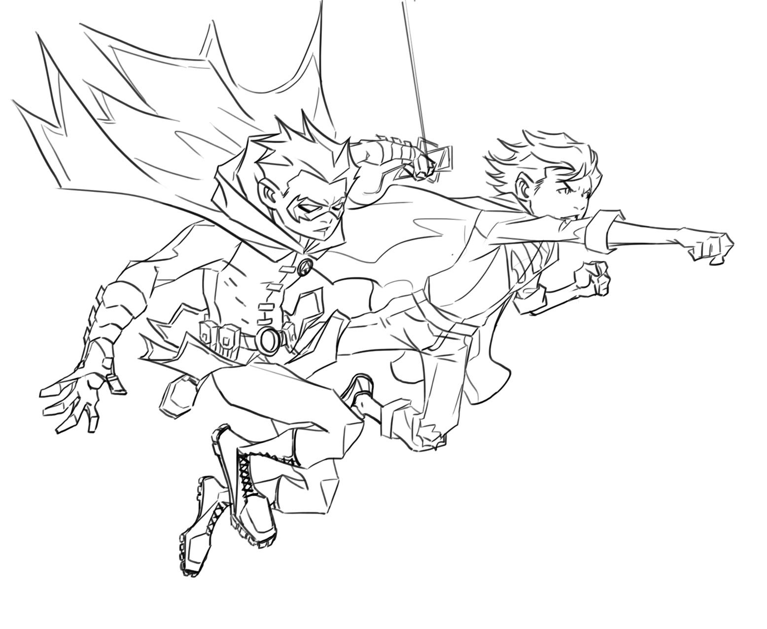 robin young justice coloring pages