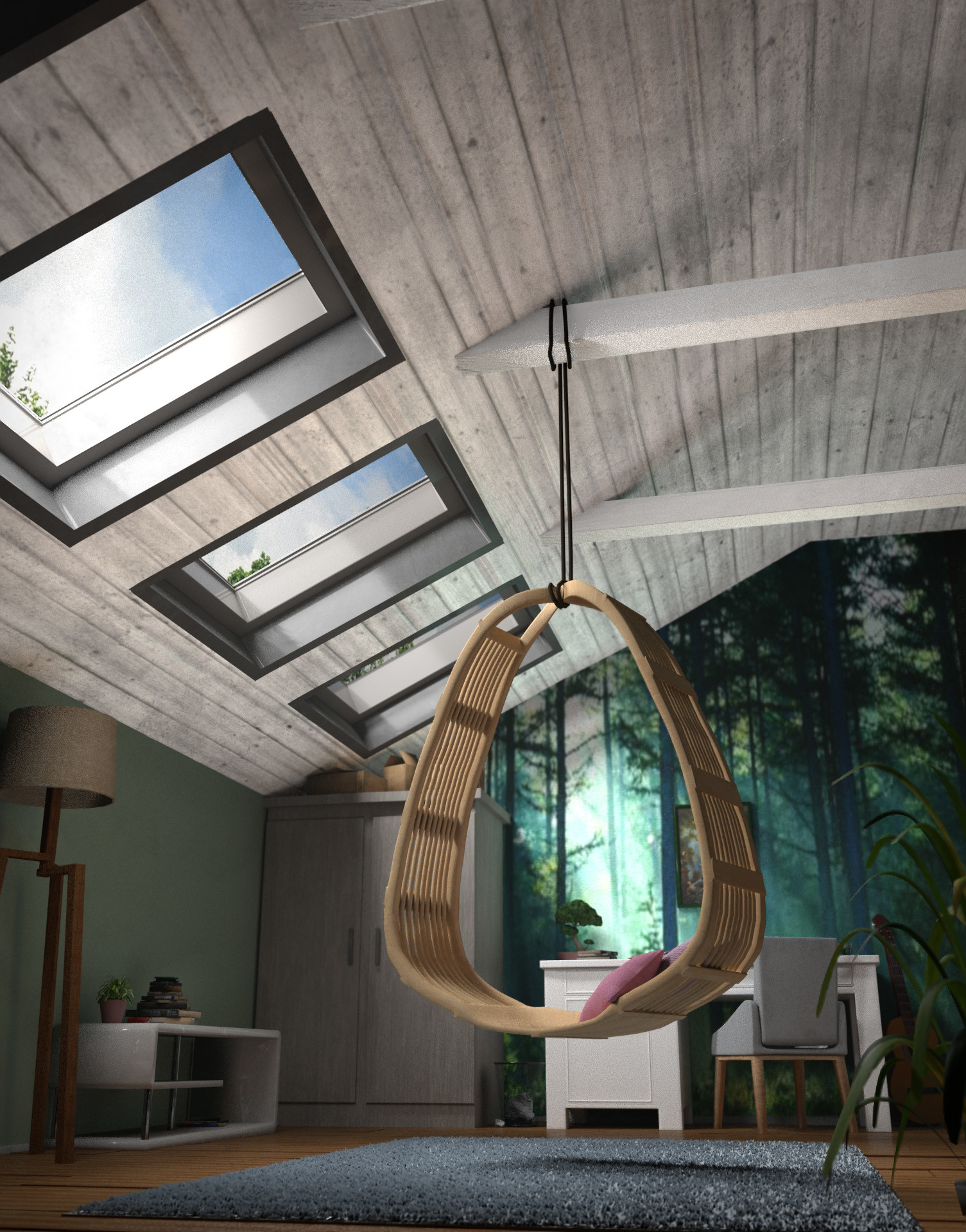 ArtStation - attic room