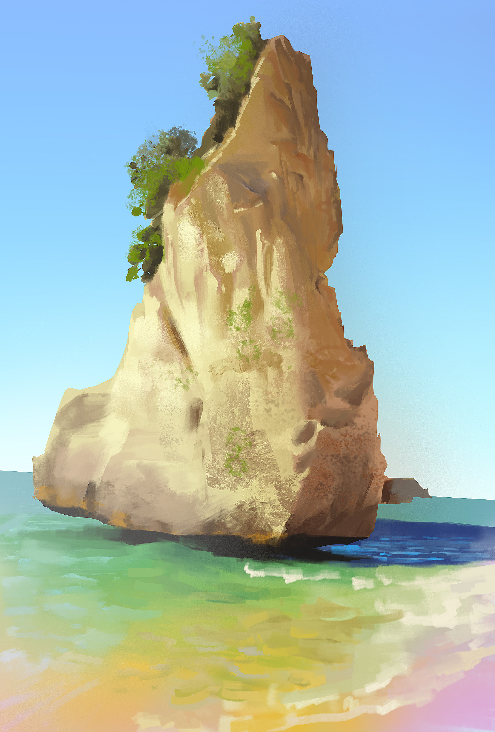 ArtStation - 海边的山