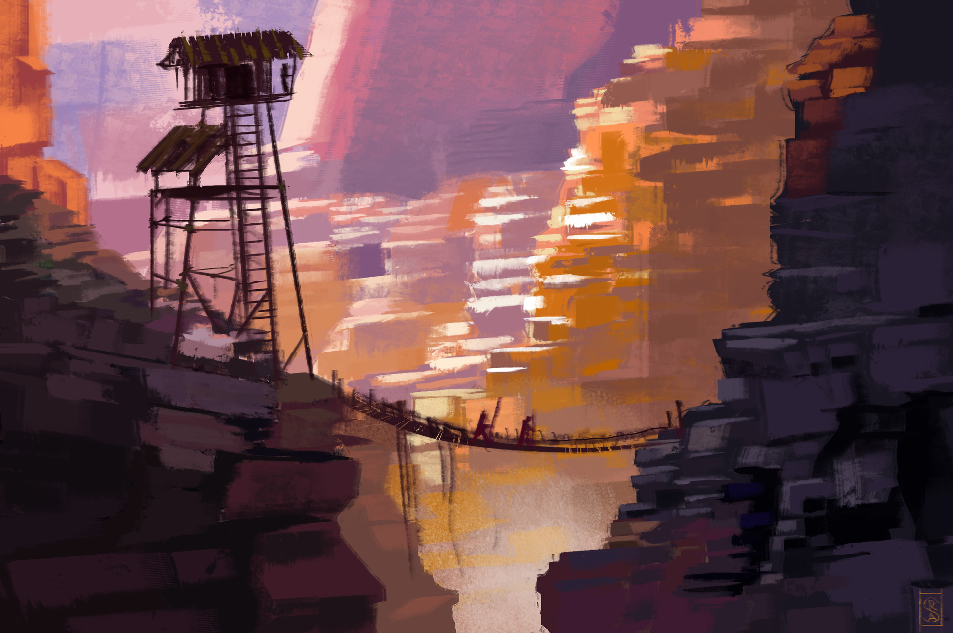 ArtStation - Canyon Pass Color Study