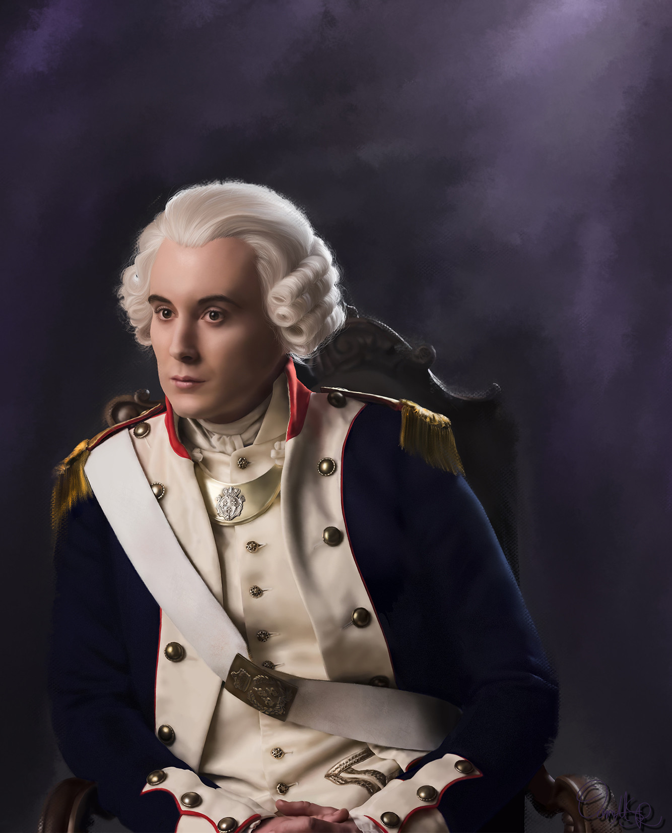ArtStation - Character study - "Marquis de Lafayette"