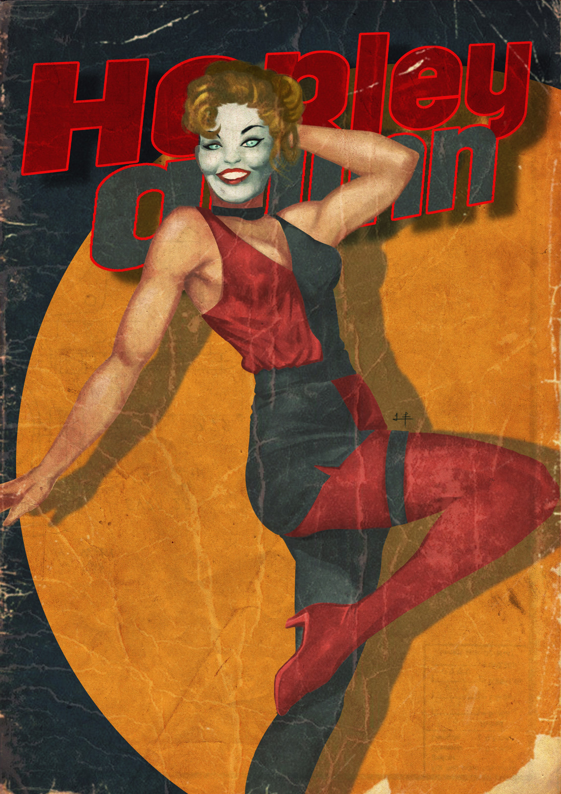 Leroy Fernandes - Harley Quinn Pin Up Poster