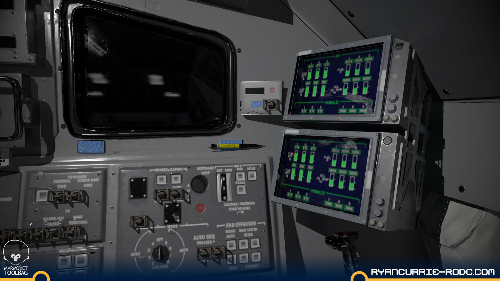 Ryan Currie - Space Shuttle Interior - Flight Deck