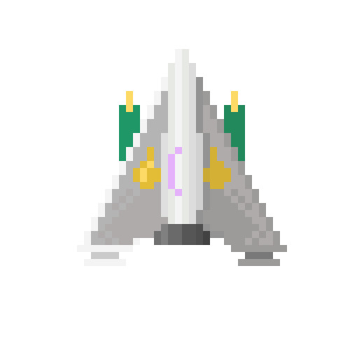 ArtStation - Spaceship pixelart pixel art GALAGA