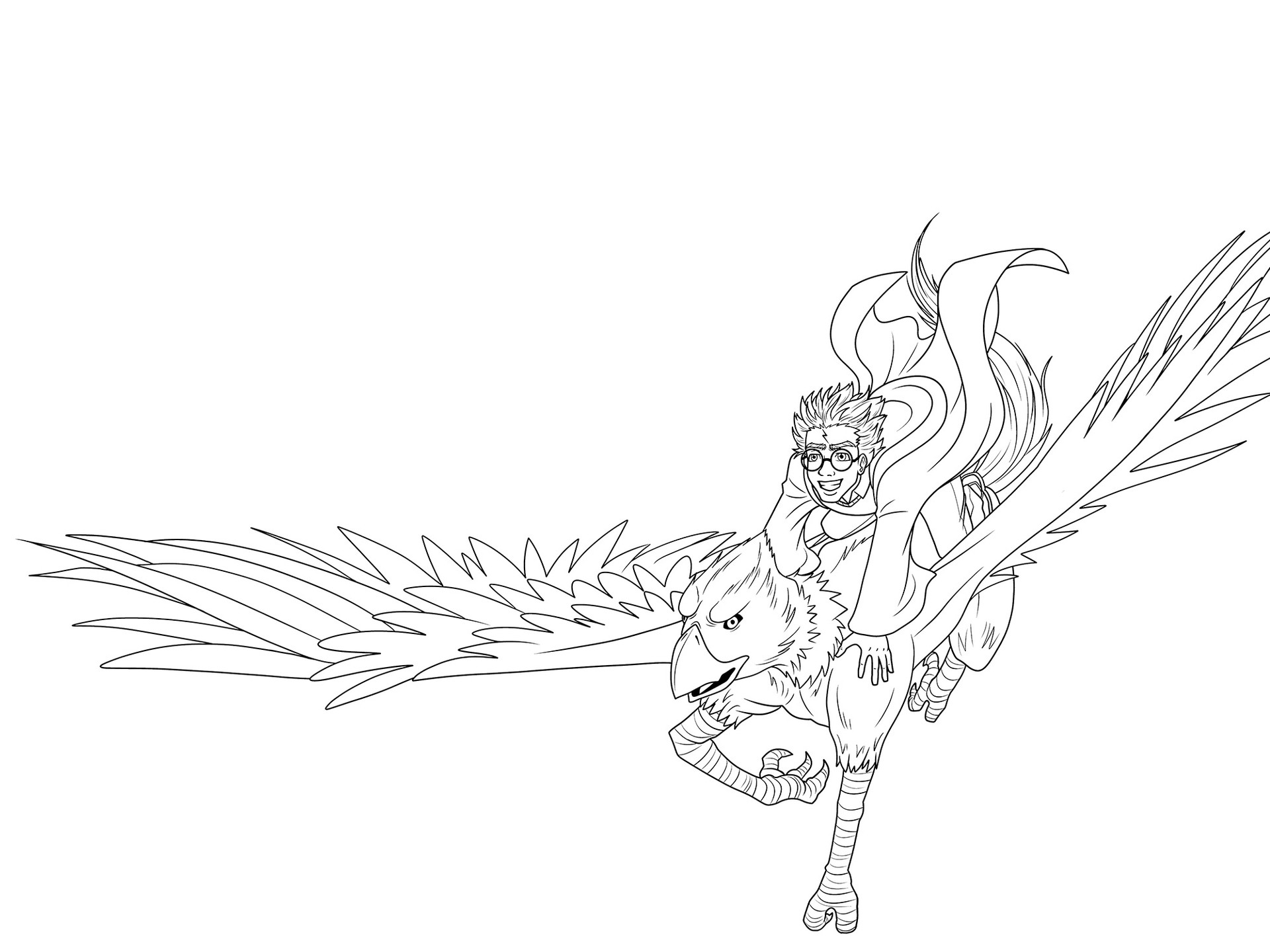 coloring pages buckbeak