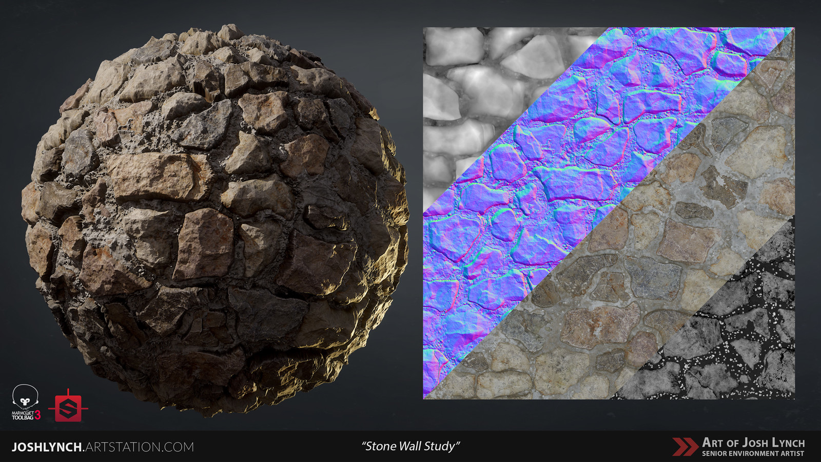 Joshua Lynch - PBR Procedural Stone Wall Material Study