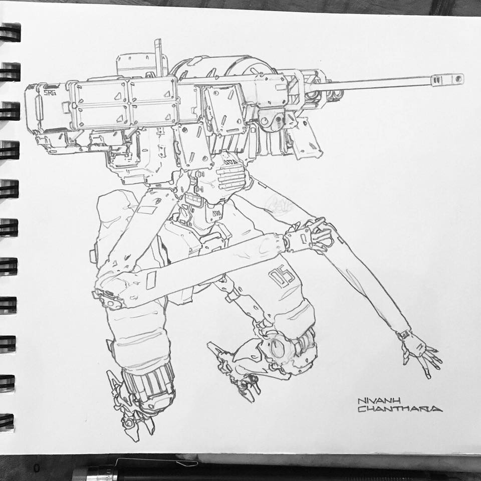 ArtStation - Mech sketches.