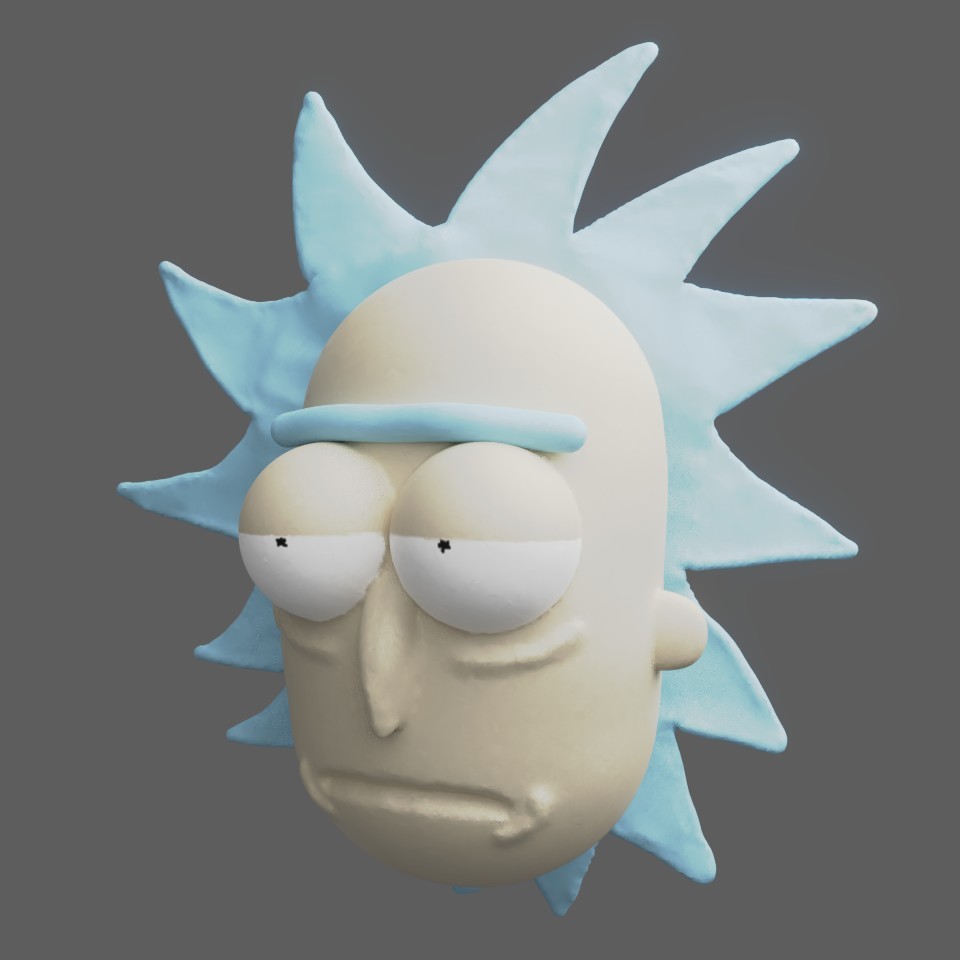 ArtStation - SculptJanuary18 Day 17 - Bored (Rick Sanchez)