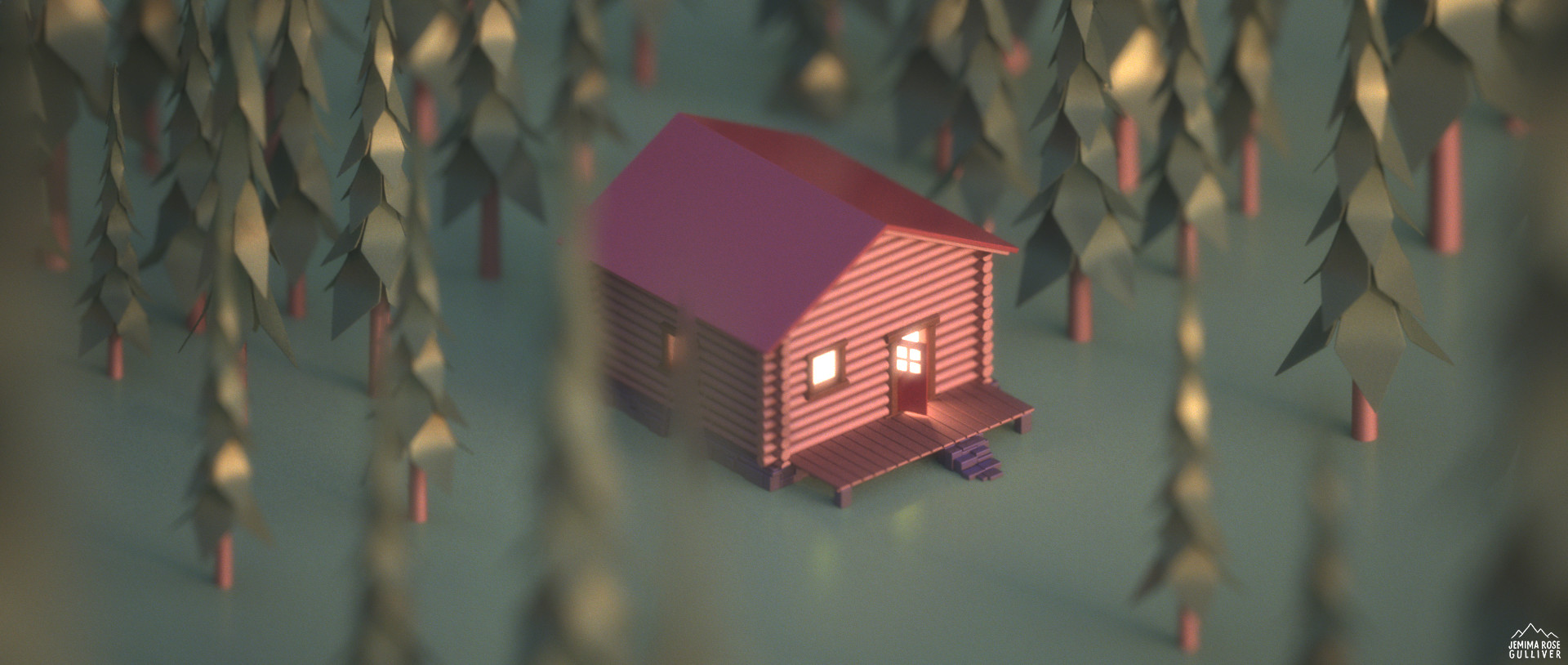 ArtStation - Isometric Cabin