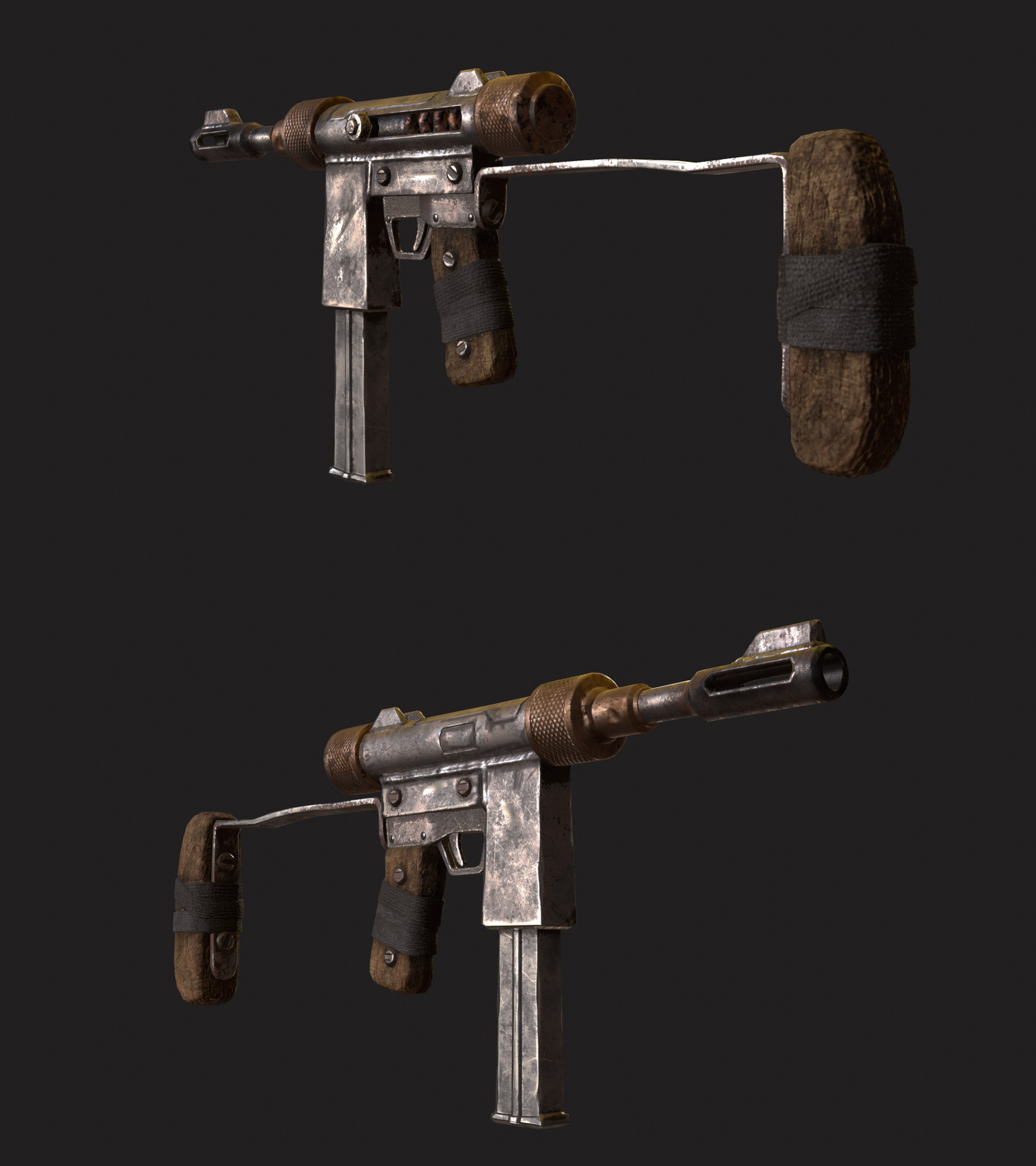 ArtStation - Sub Machine Gun - Rust
