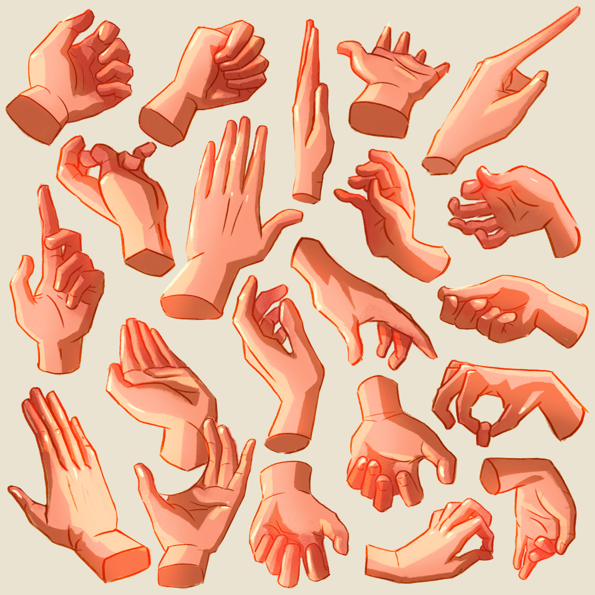 ArtStation - Hand studies