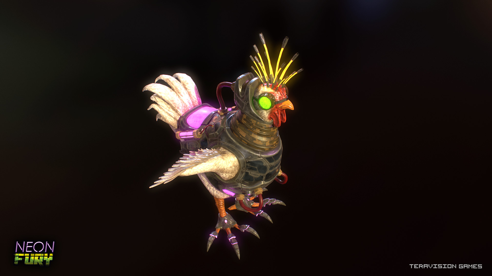 Jorge Andrés Pineda Camacho - Neon Fury - Cyber Chicken