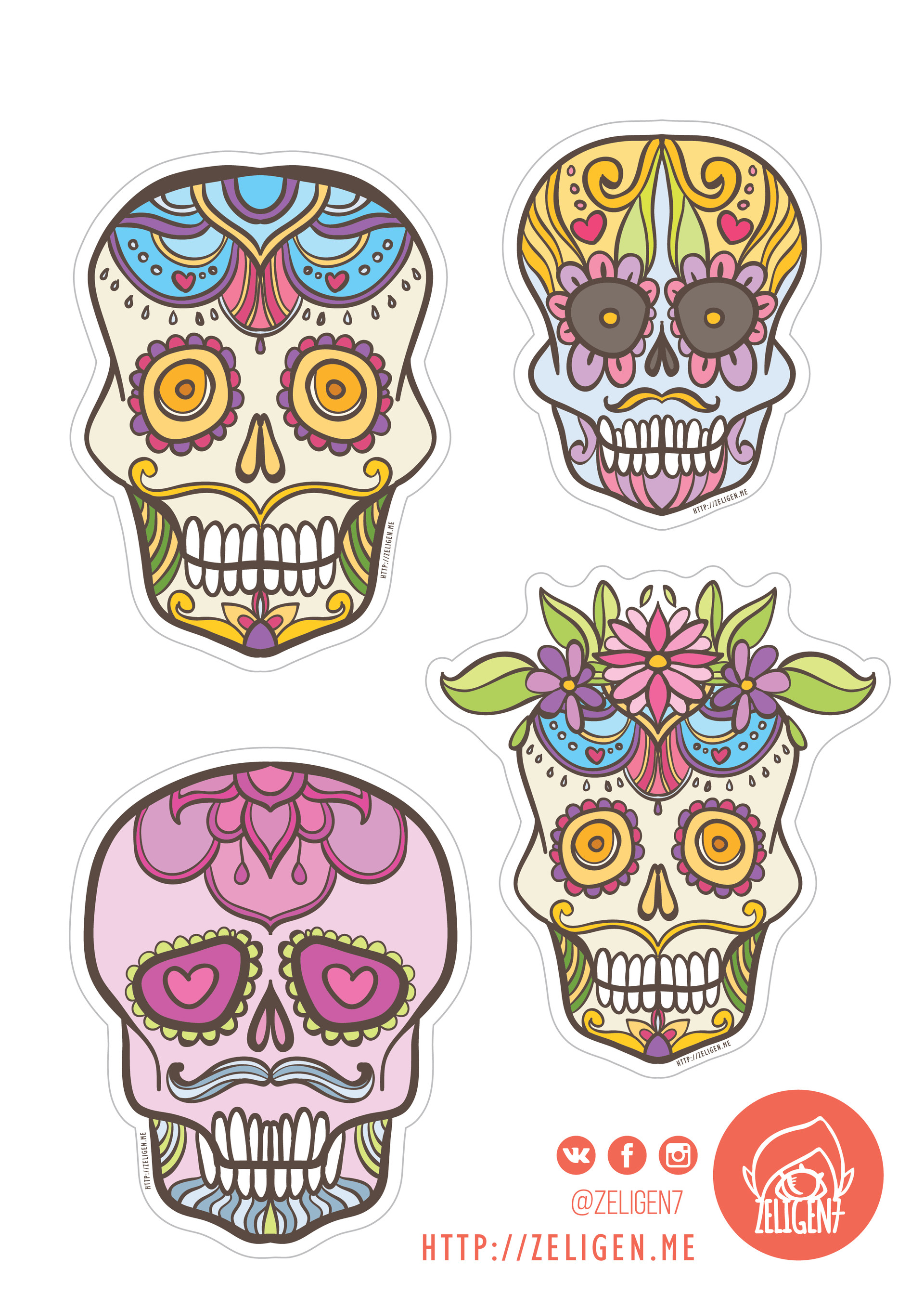 ArtStation - Skull stickers