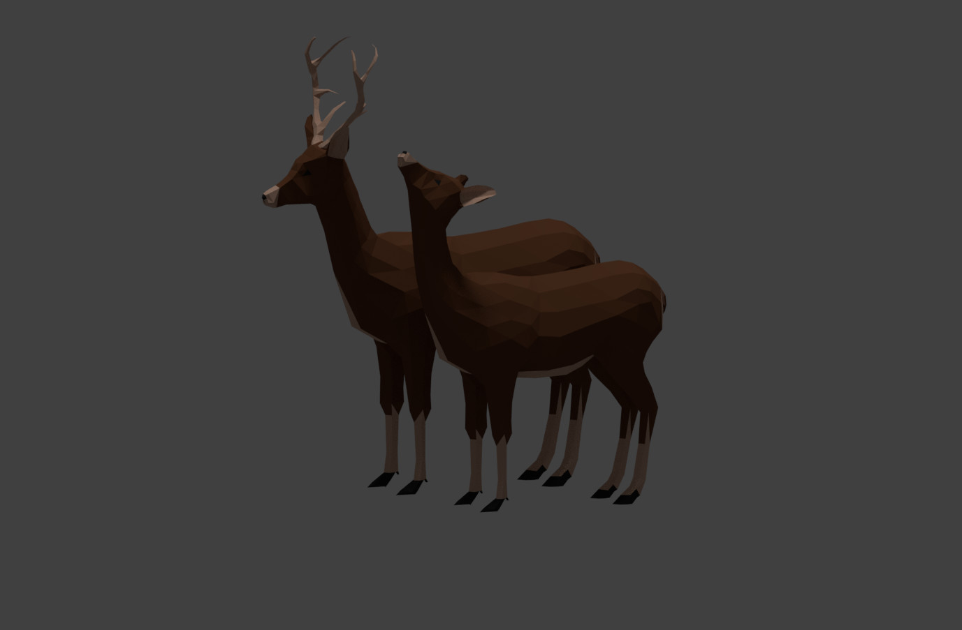 ArtStation - Animals for Amber (Deer and Fennec)