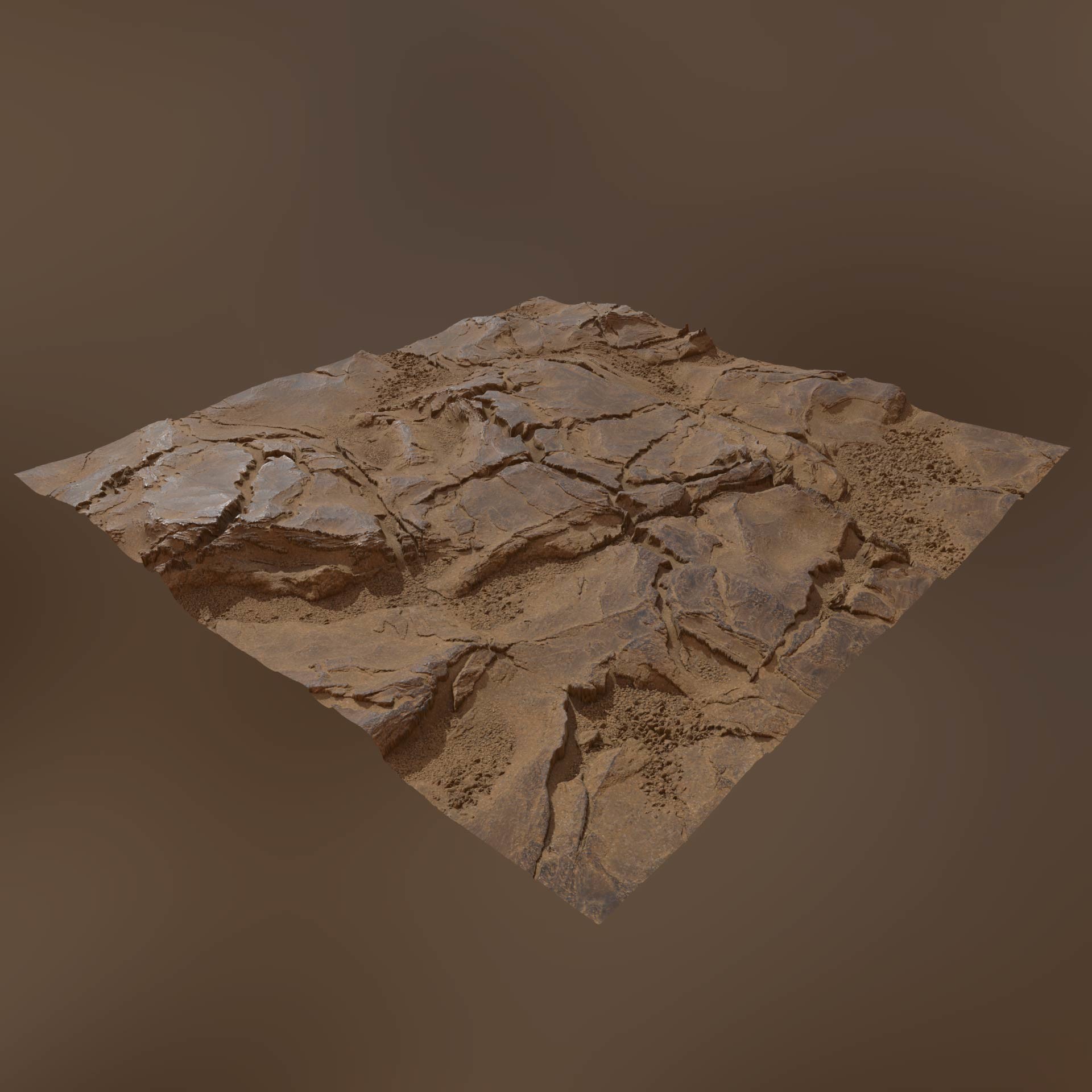 Tom Jacobs - Eroded layered Desert Rocks in sand