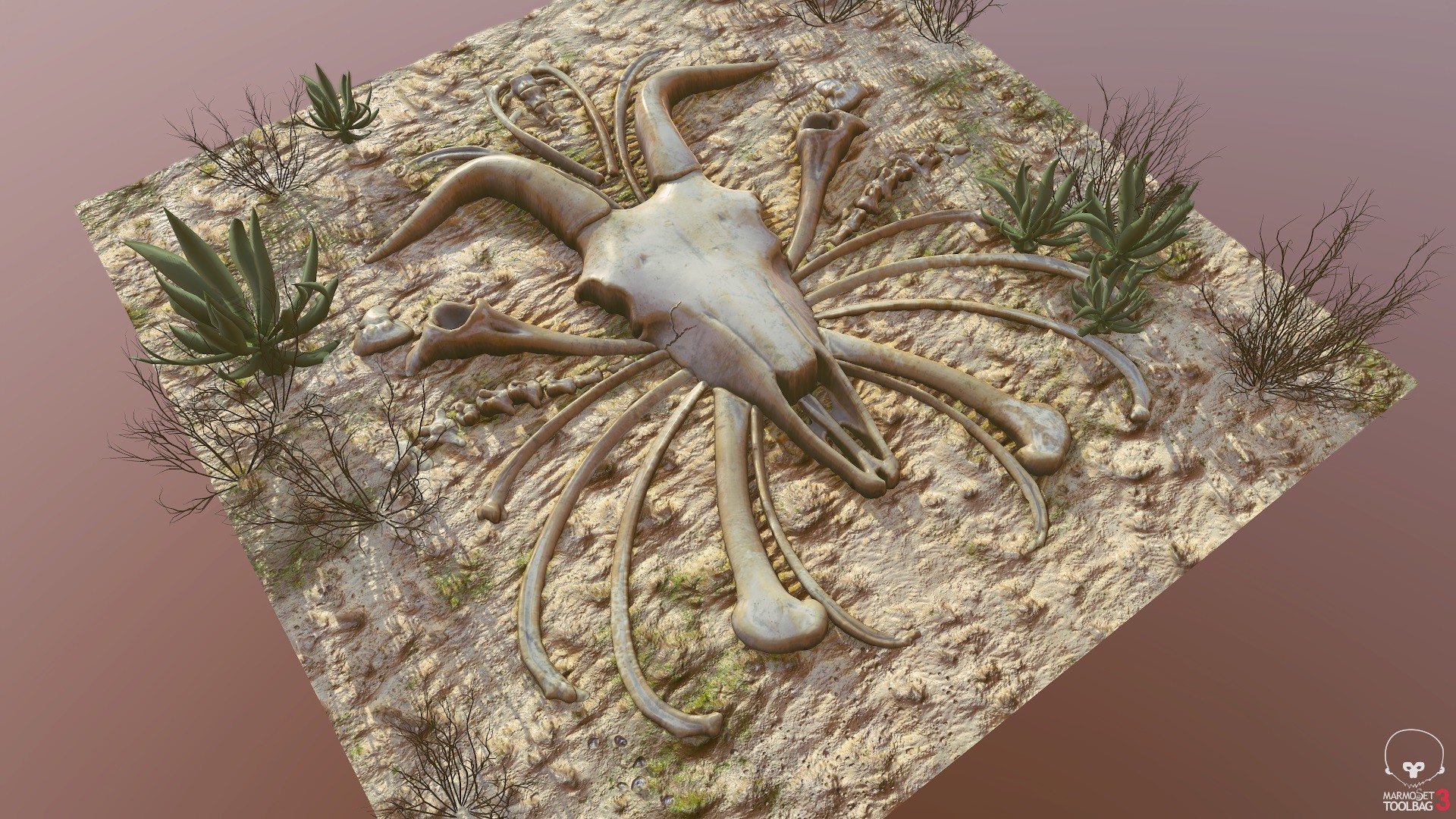 ArtStation - 218 Alpha masks of animal bones