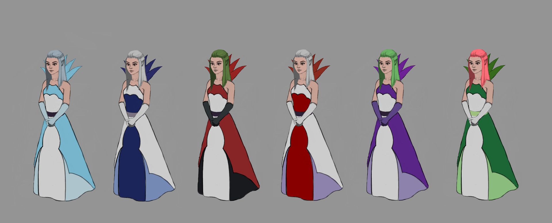 ArtStation - female character colour concepts