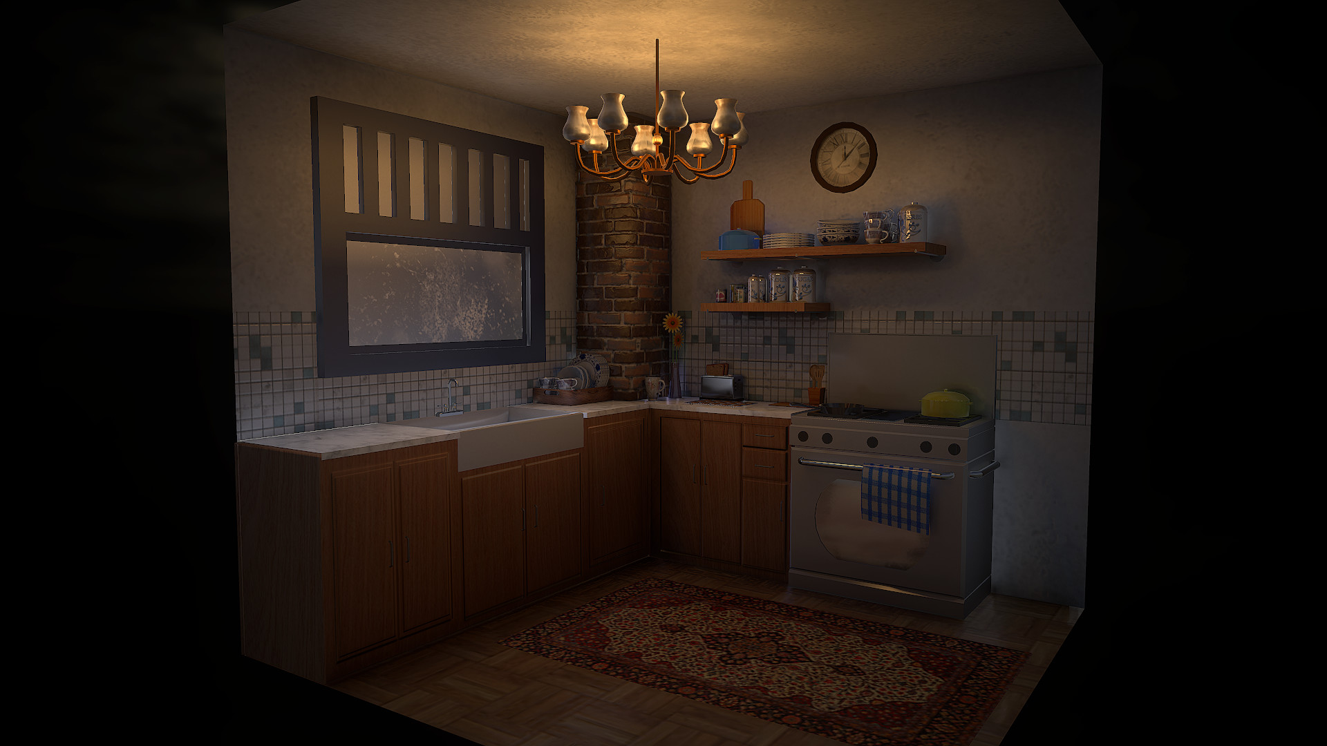 Kate Villegas - Kitchen Environment (Night time)