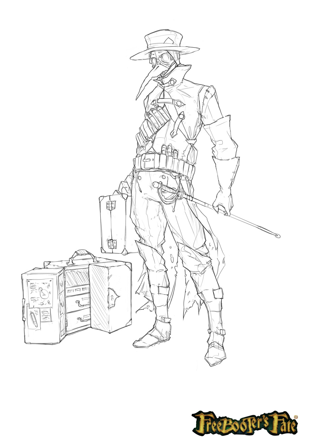 plague doctor coloring pages