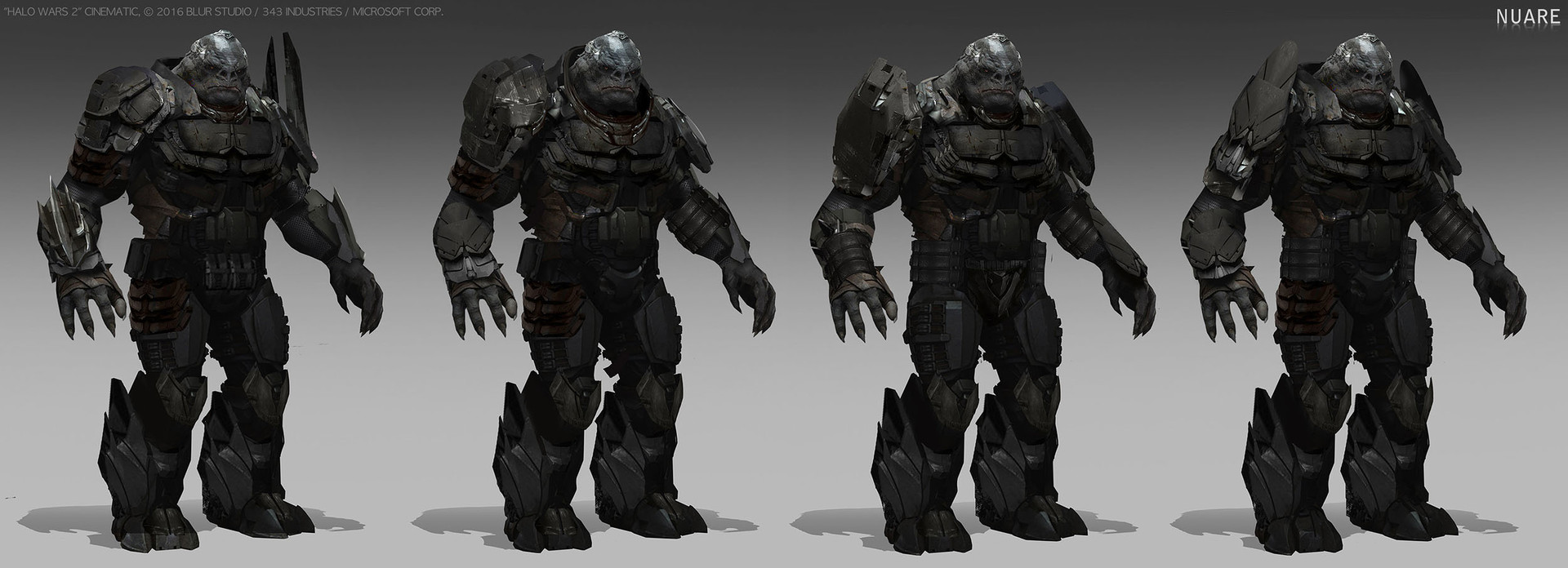 I wish 343i would make the Brutes looks like this in game! : r/halo