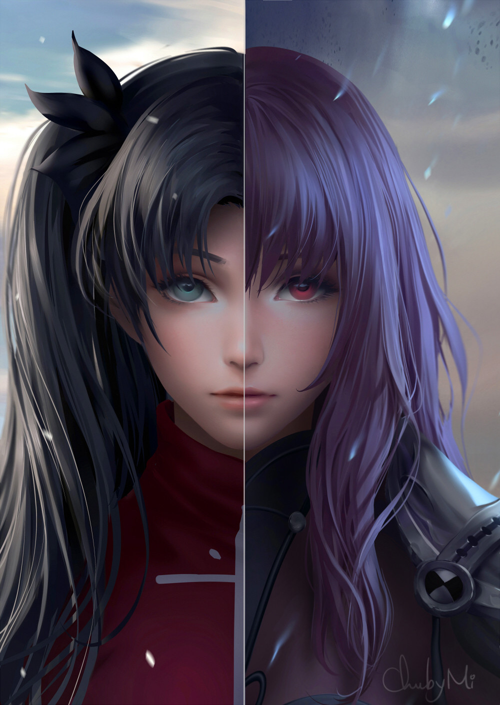 ArtStation - Rin and Scathach from Fate