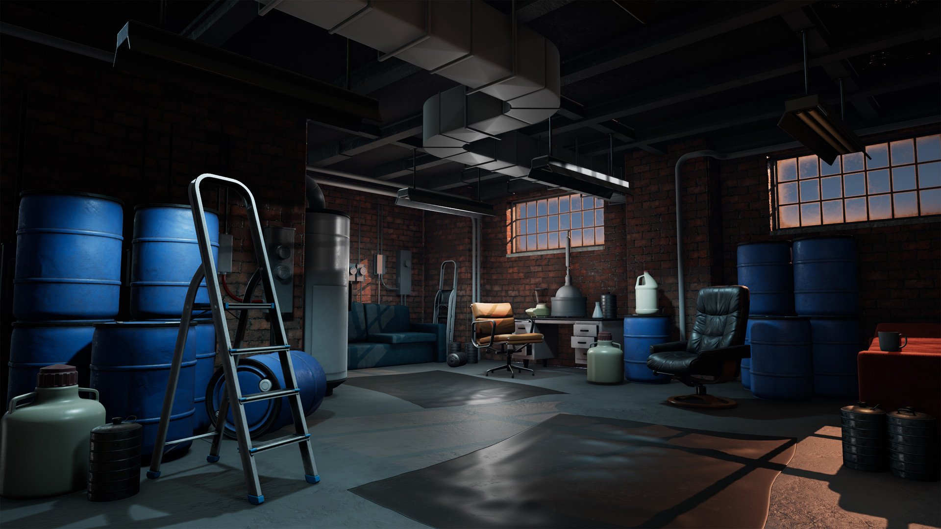 ArtStation - UE4 Basement + Assets