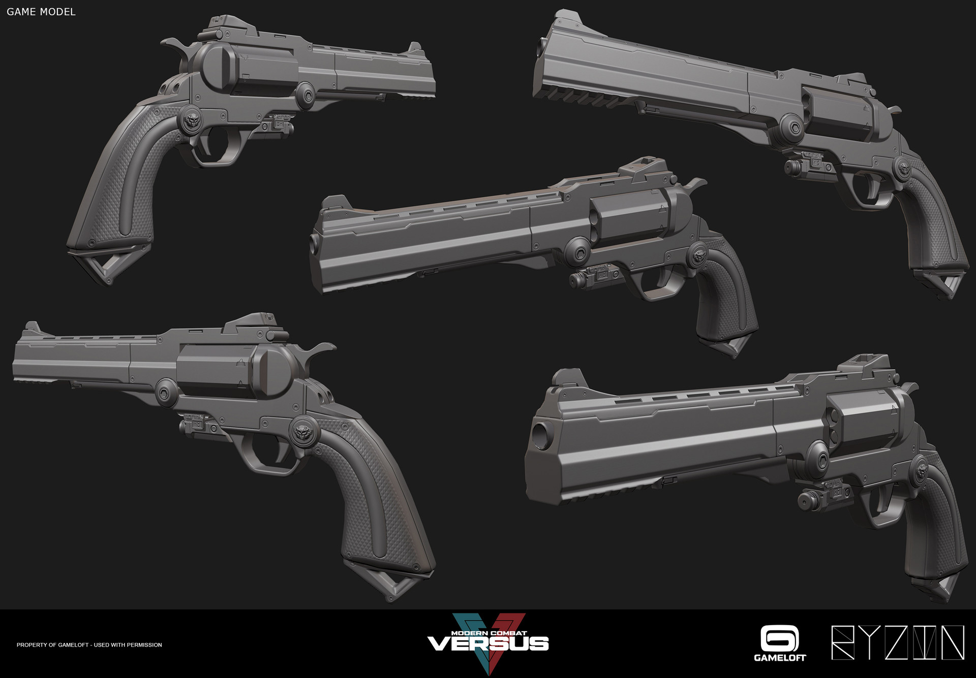 RYZIN ART - Modern Combat: Versus Weapon Modeling (Mobile)