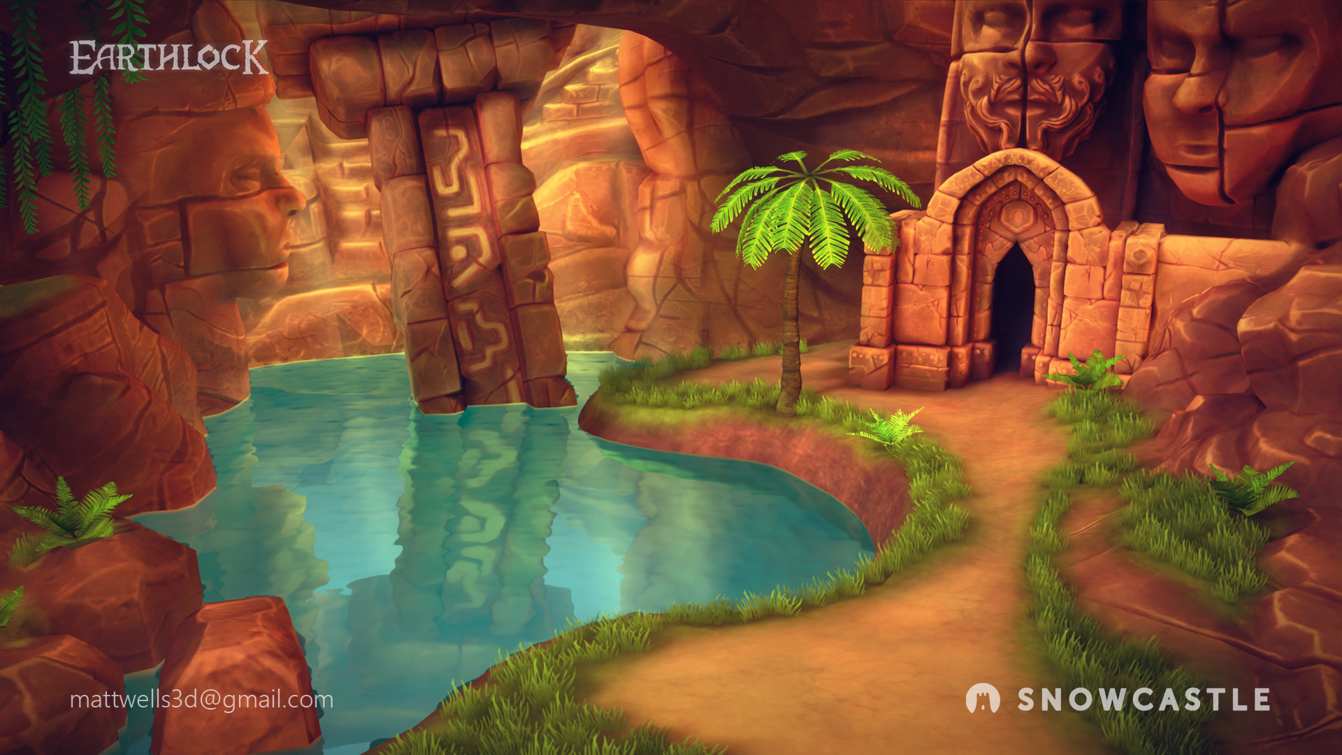 ArtStation - Earthlock - Burning Desert Oasis