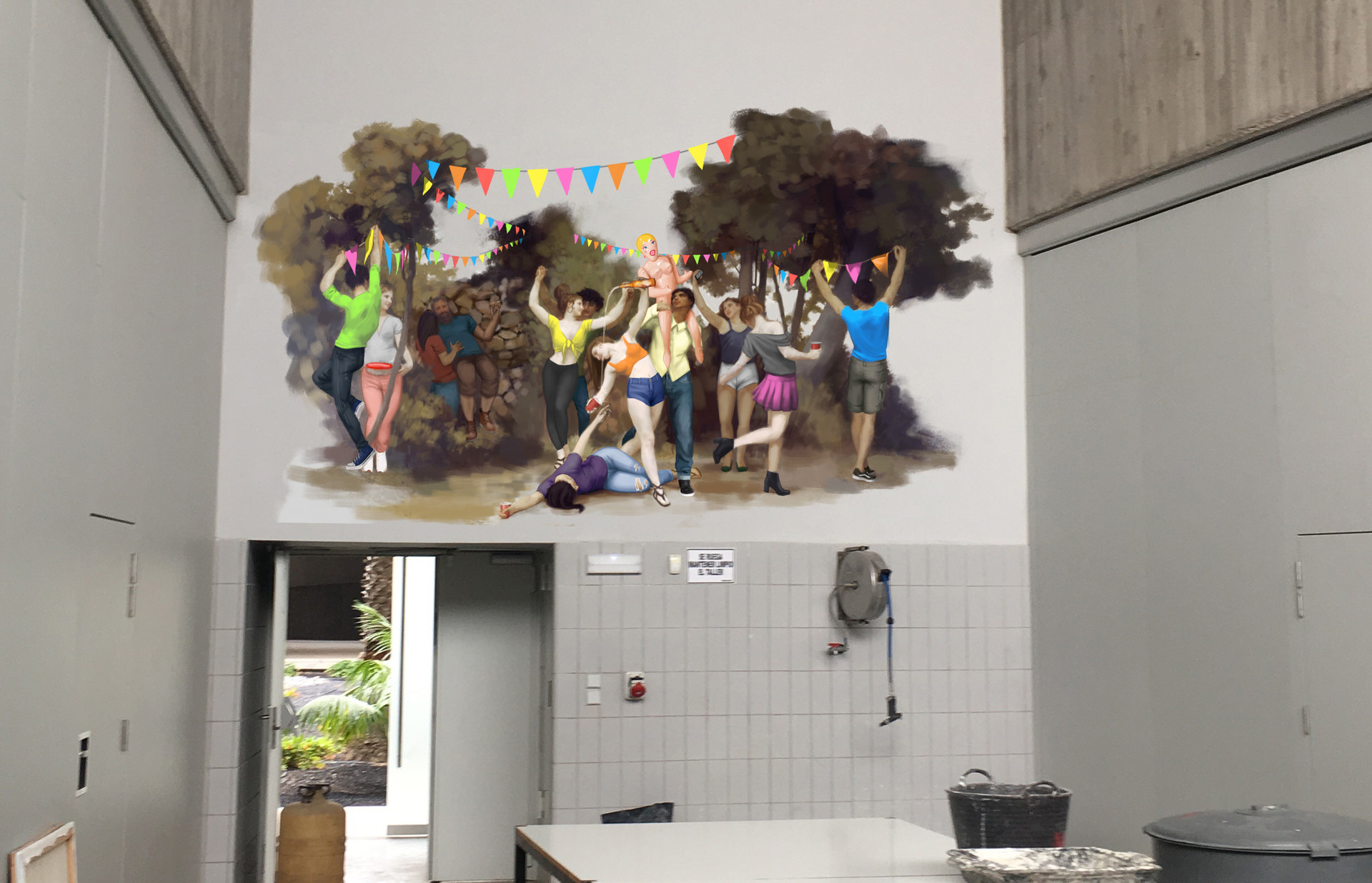 Alba Madroñero Hdez - Mural, The new Bacchus.