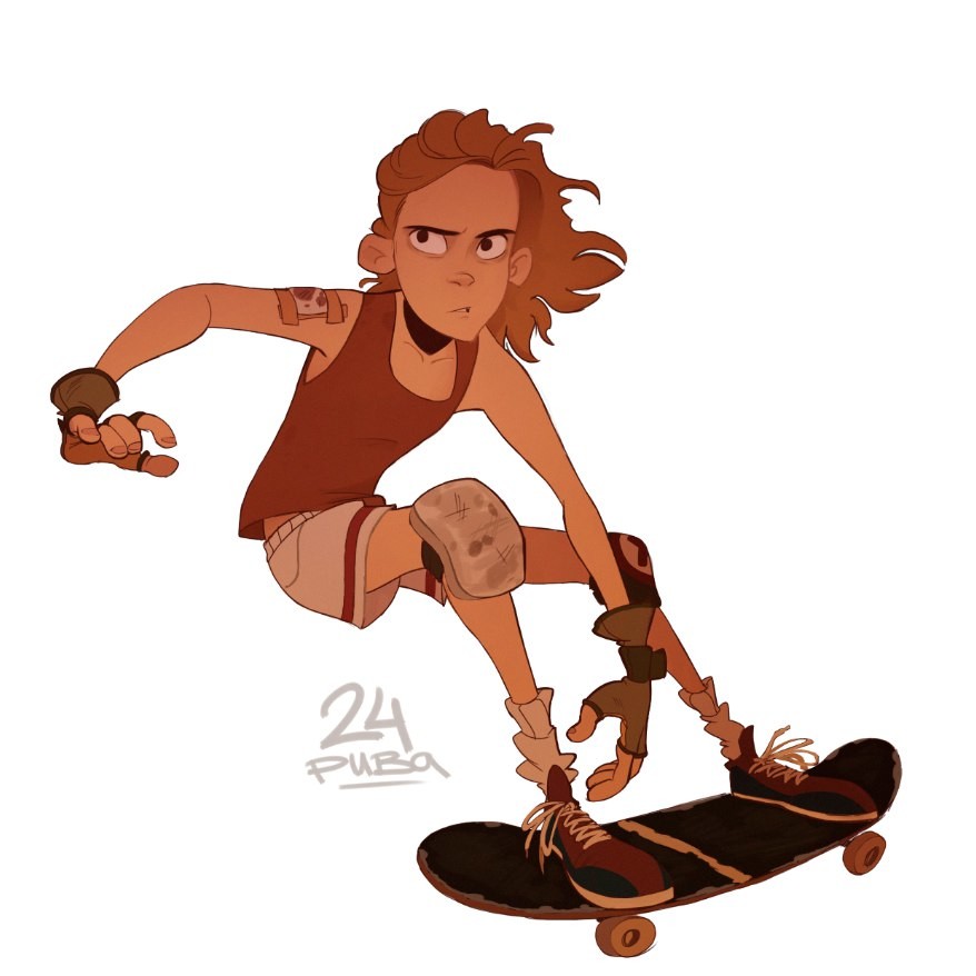 skateboard drawing reference