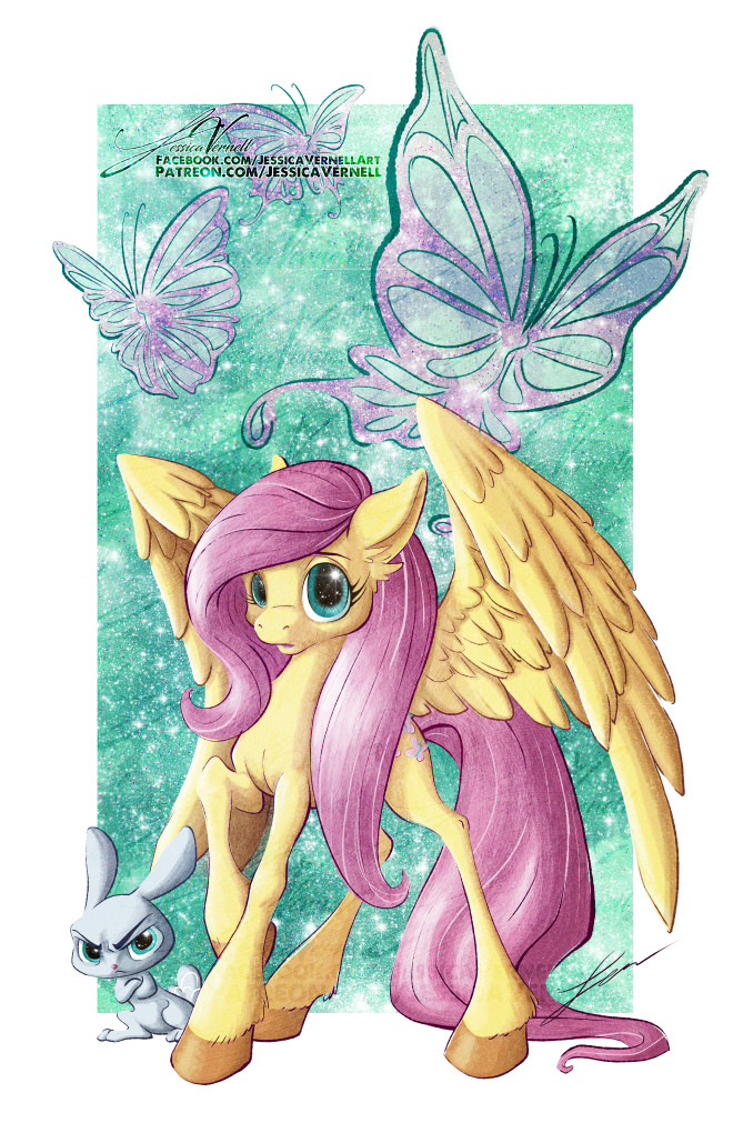 ArtStation - ♡Fluttershy & Angel!♡