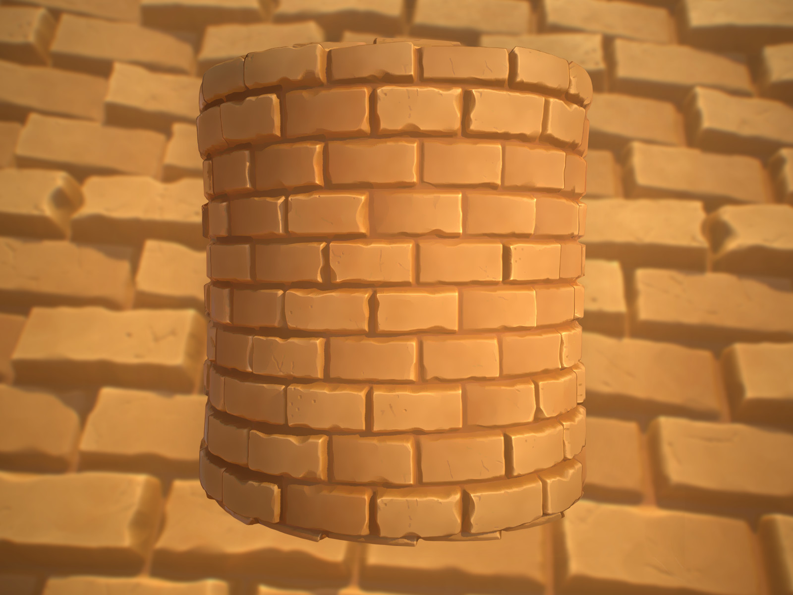ArtStation - Stylized Stone Bricks - Substance Designer Study #1
