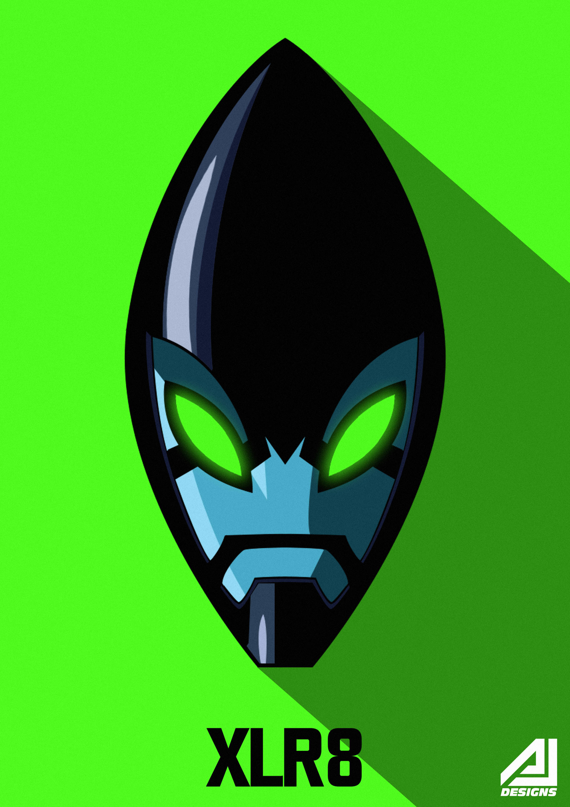 how to draw xlr8 face