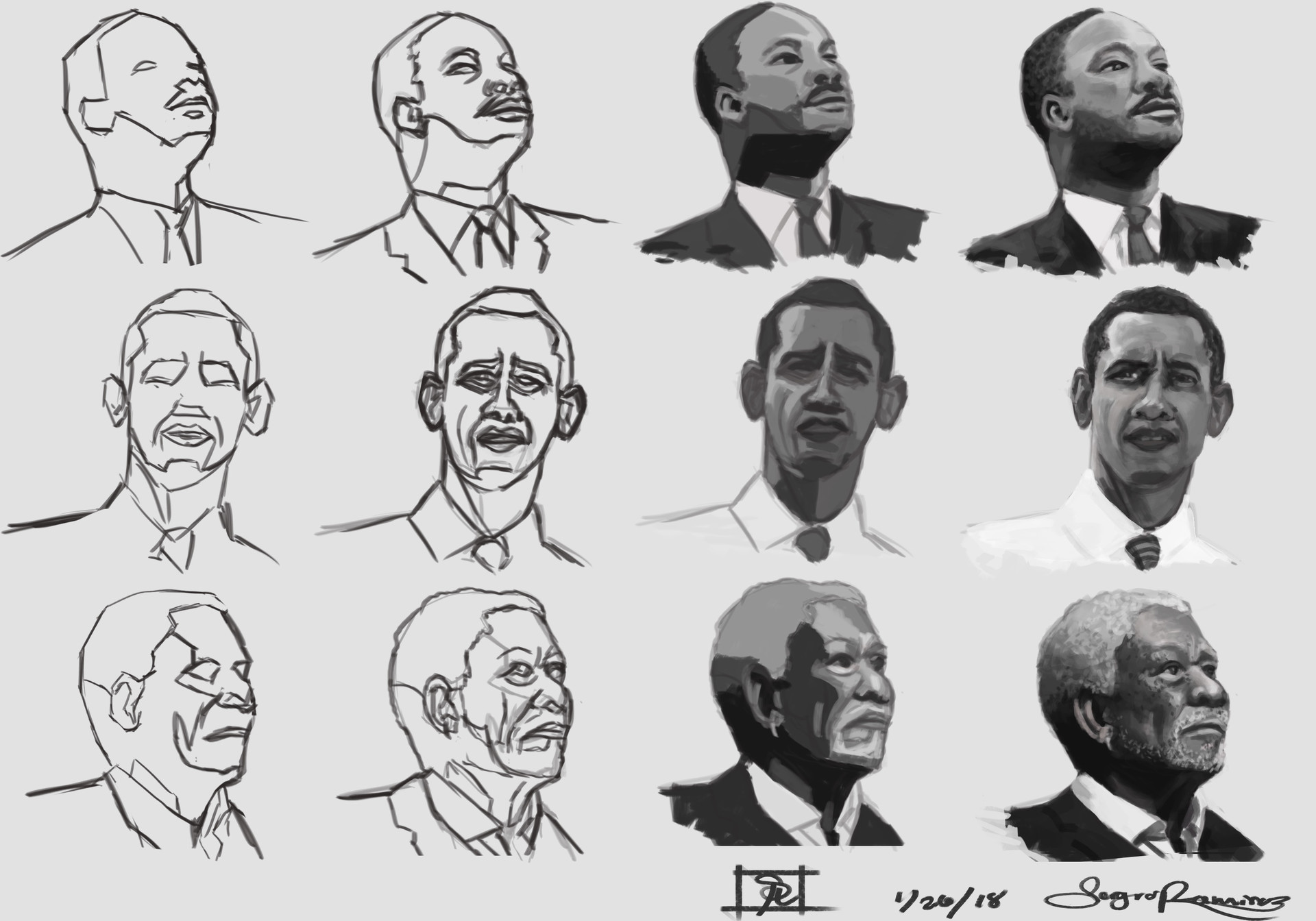 ArtStation - MLK,Obama,Morgan Freeman