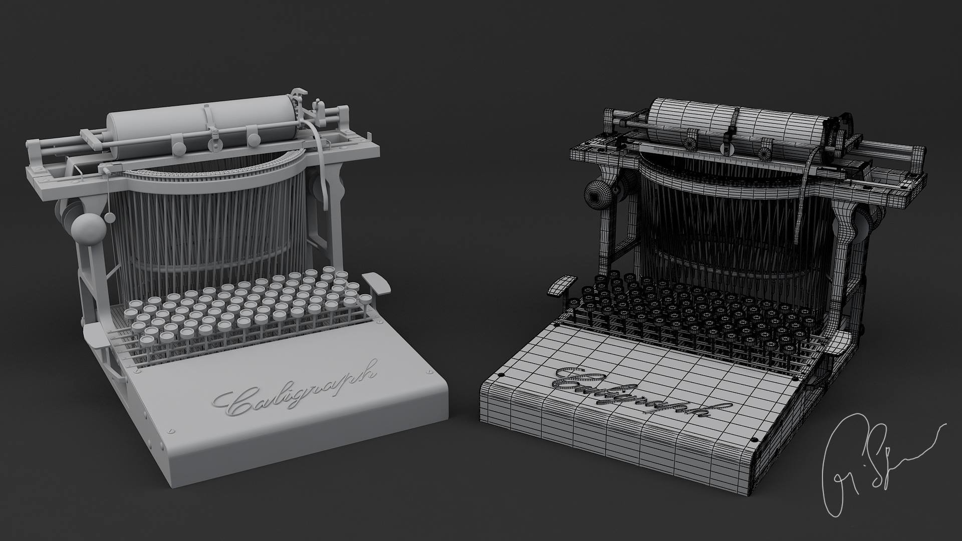 ArtStation - Typwritter in 3d