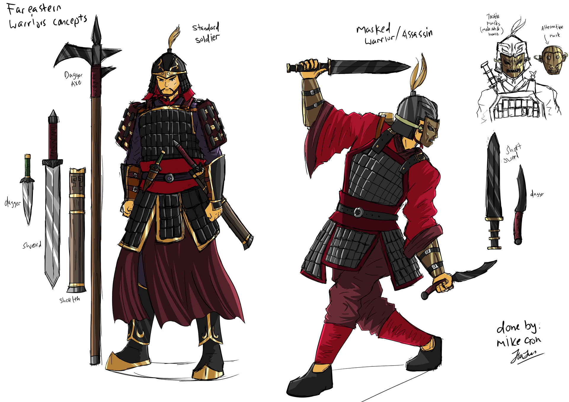 ArtStation - far east warriors concept