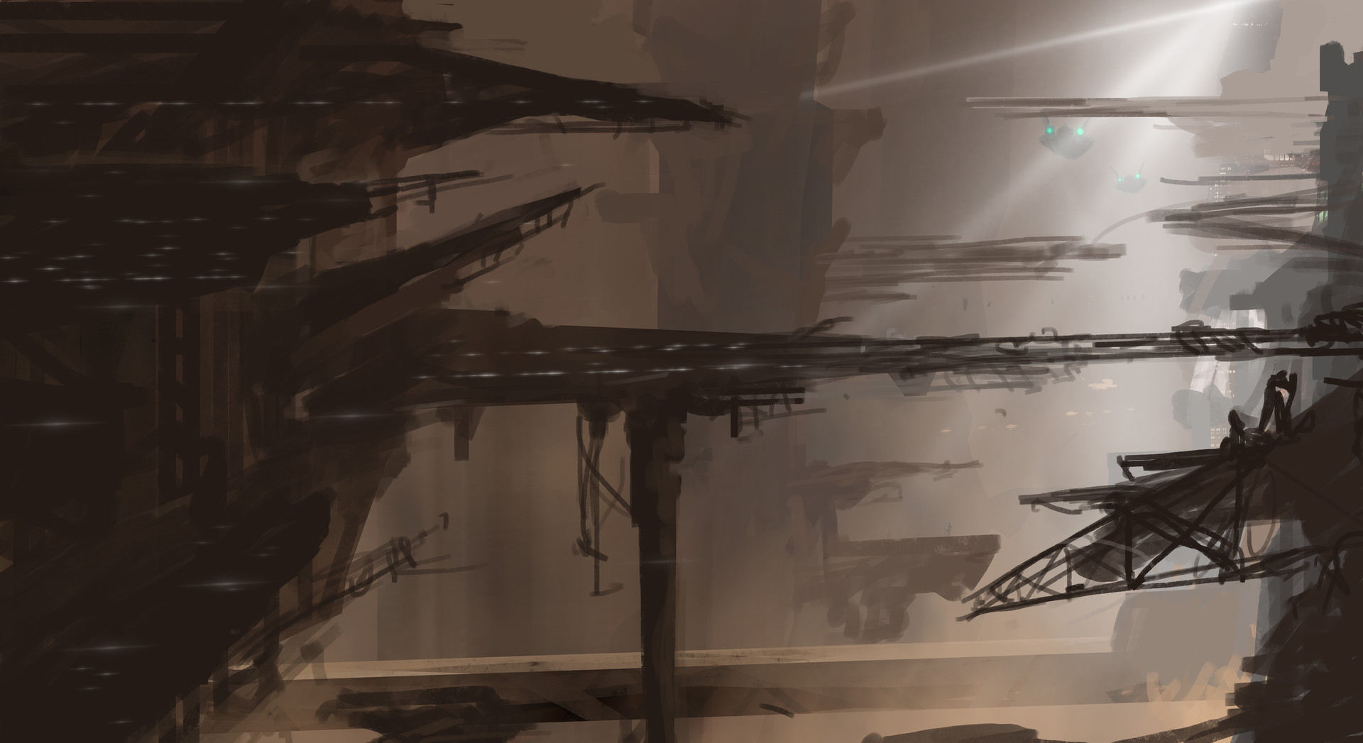 ArtStation - Urban forest in progress