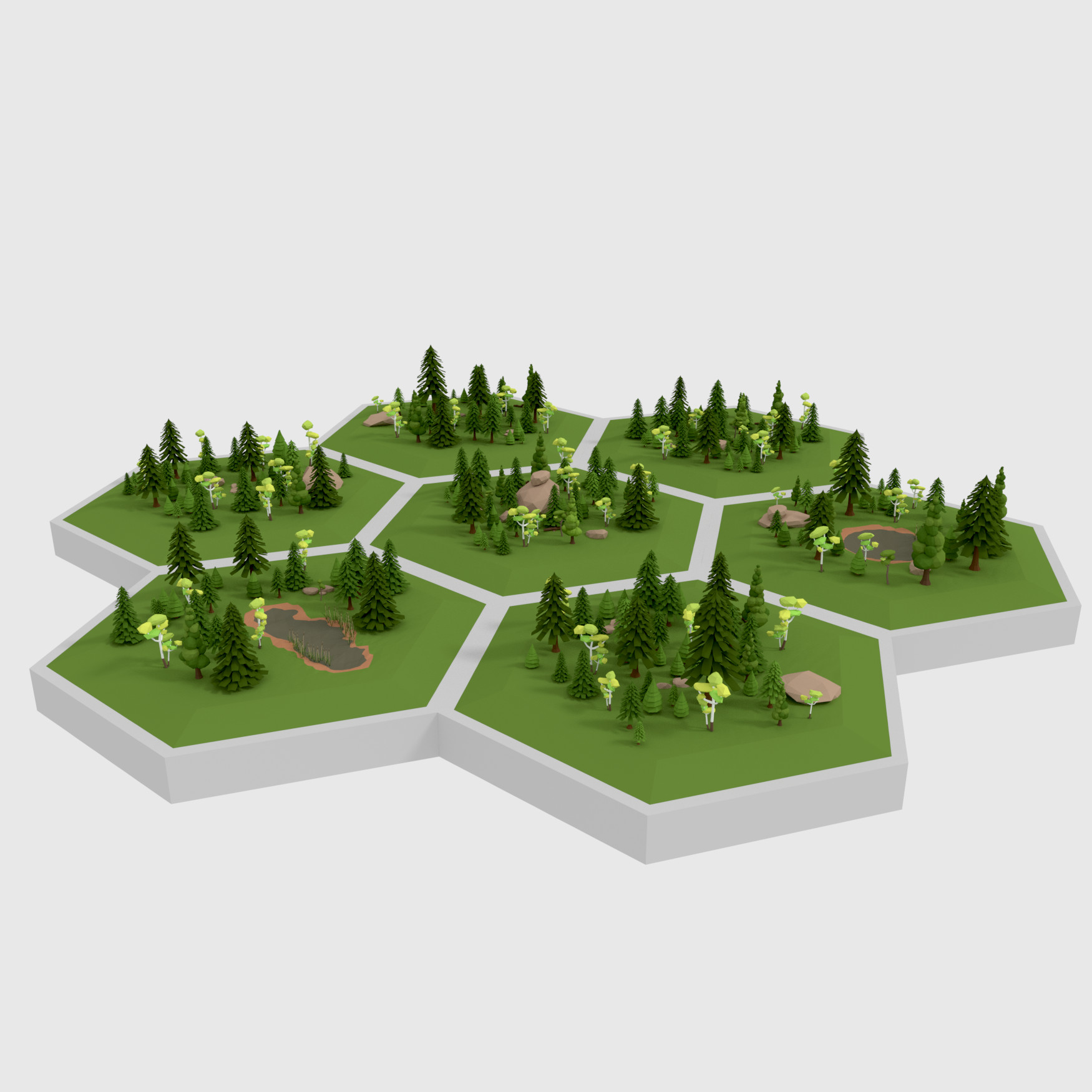 VisionGear Studios - HexWorld LowPoly Forest