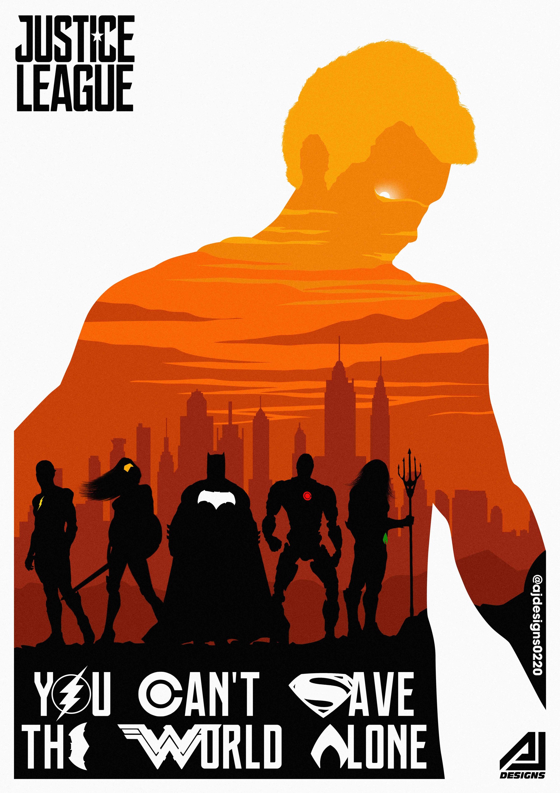 Justice League Silhouette Posters