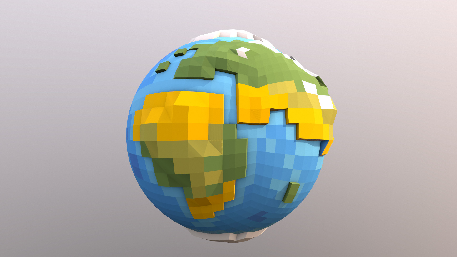ArtStation - Low poly globe