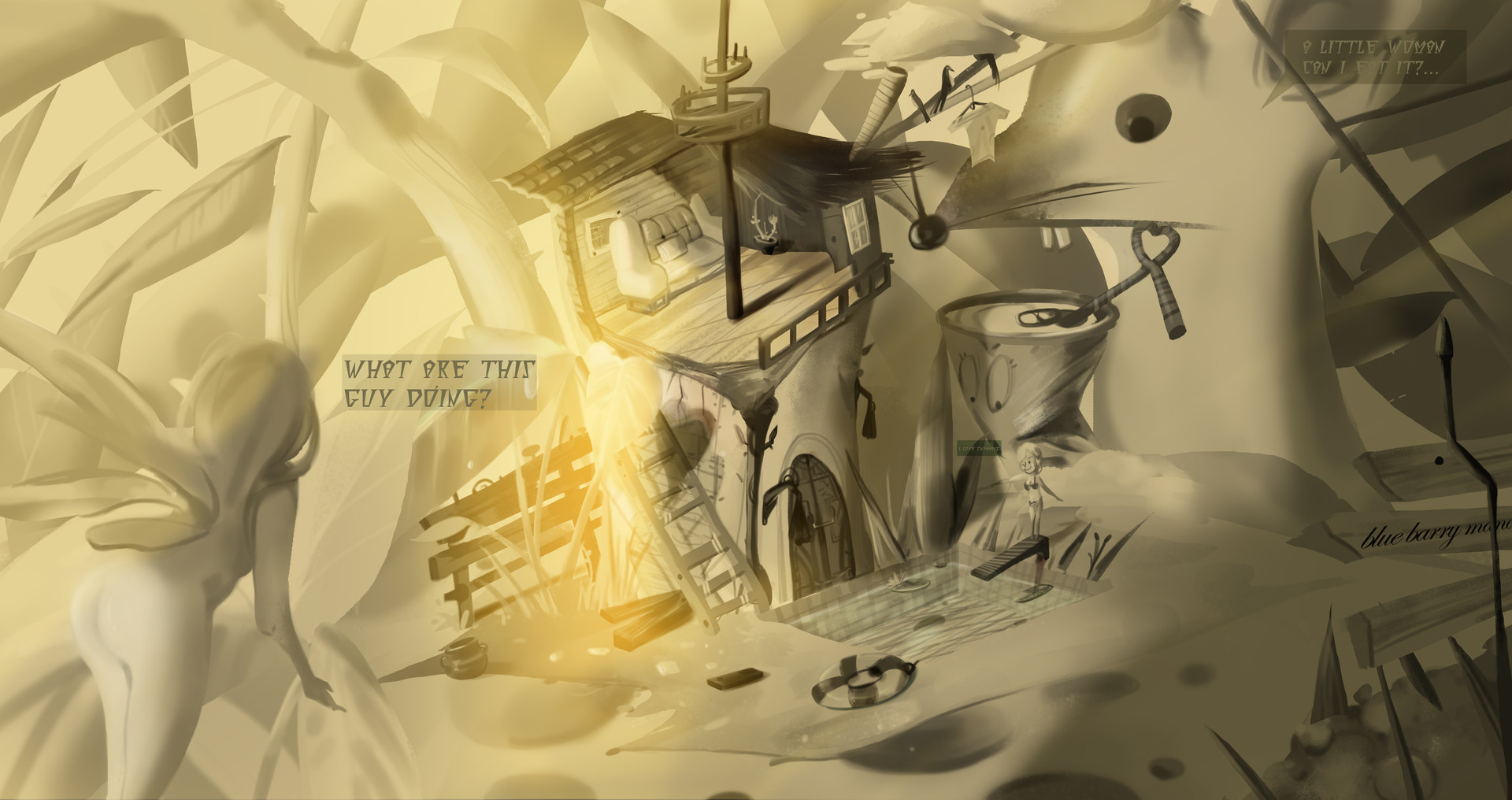 ArtStation - The collapsed house