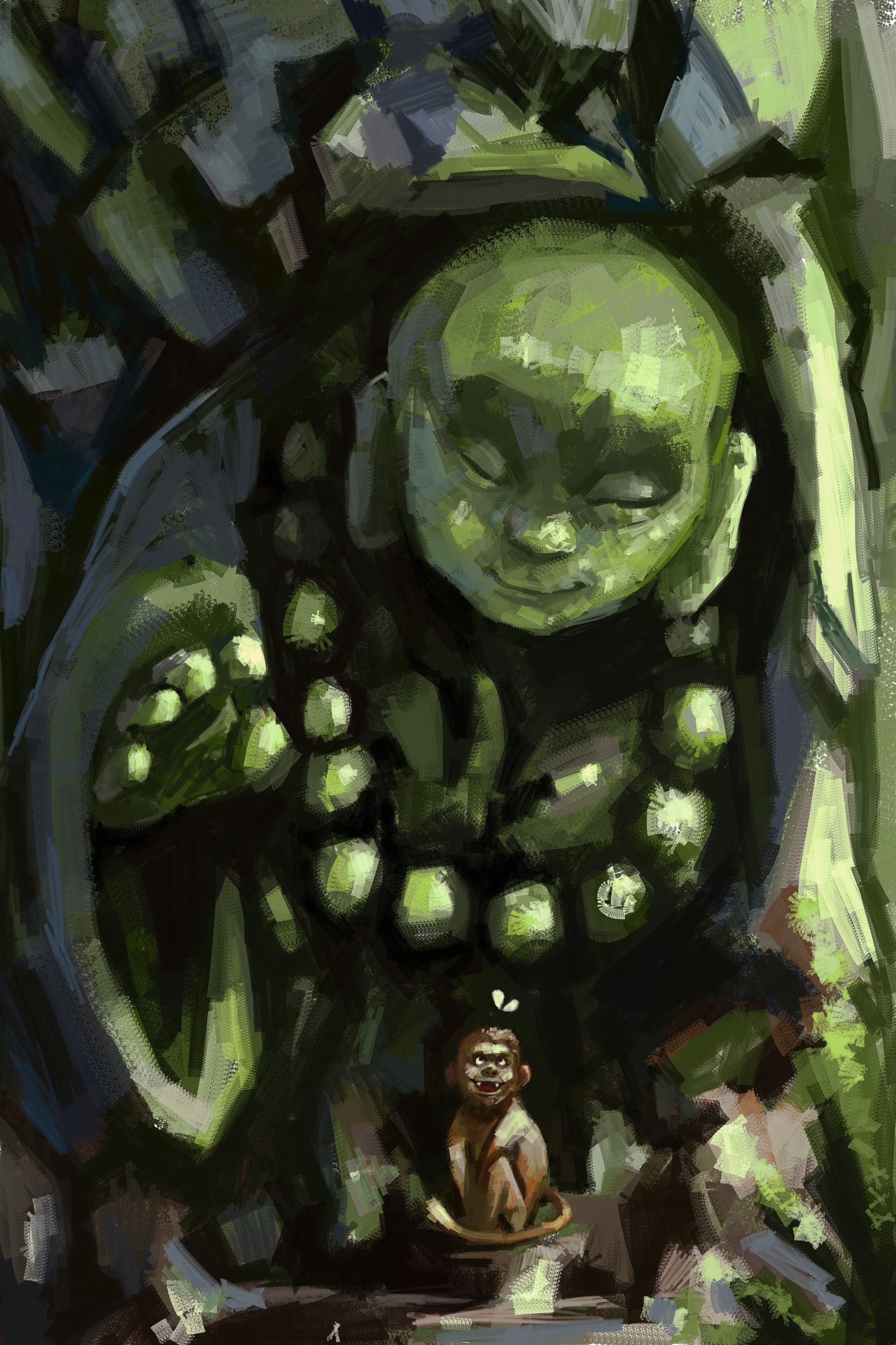 Artstation Buddha And Monkey