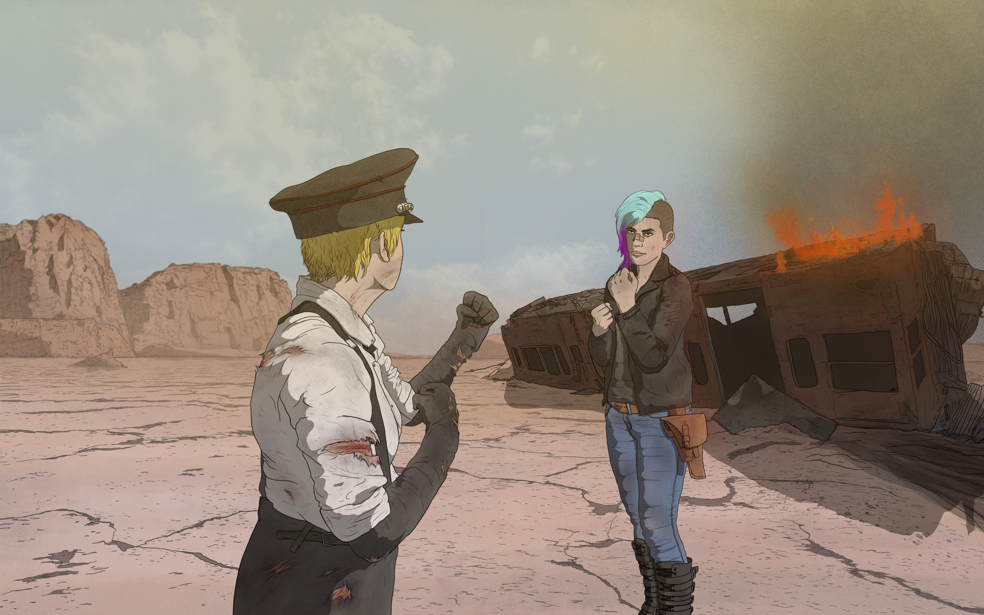 ArtStation - American Anarchy - The Fight