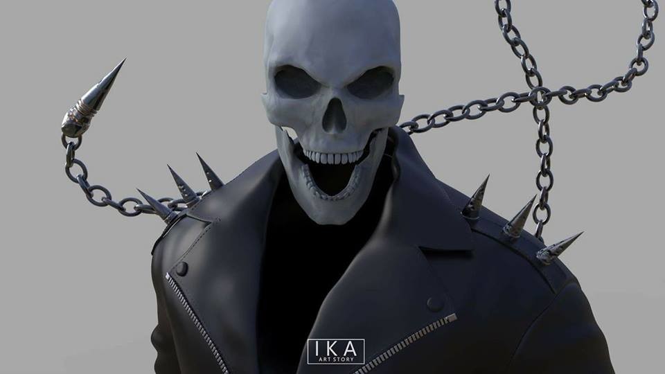 ArtStation - Hi'everyone "Ghost Rider" fan art. hope you like my work.
