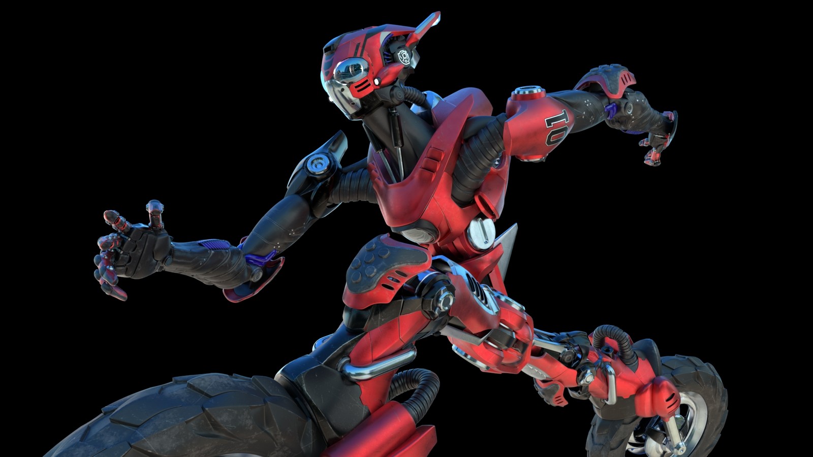 Erigon Art - Red Flare - Runner Robot